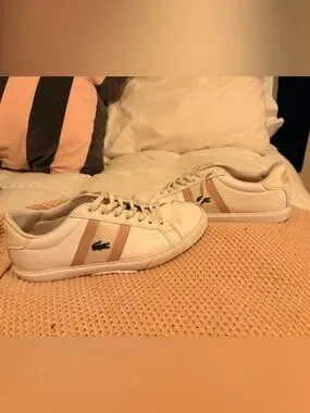Lacoste | Shoes | Lacoste White And Pink Sneakers | Poshmark